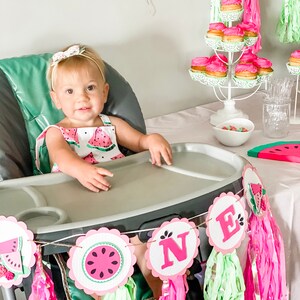 One in a Melon Watermelon Theme Birthday Banner Customized - Etsy