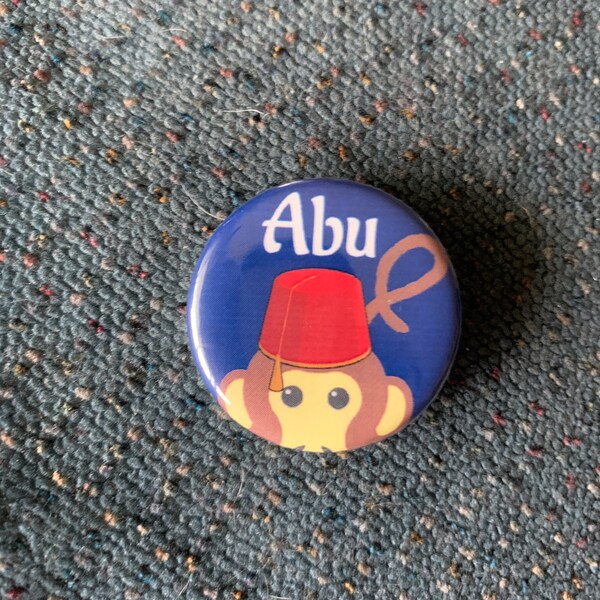 Aladdin the Musical, Abu Inspired Character Pin, Magnet, Button ...