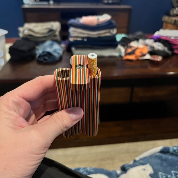 Dugout Box With Metal One Hitter Pipe and Poker for Cleaning! - Etsy