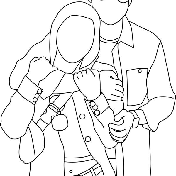 Custom Line Art From Photo, Outline Drawing Portrait, Personalized ...