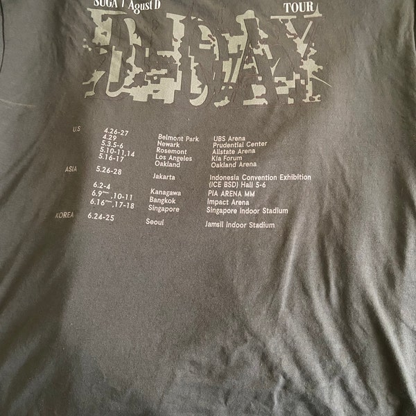 Agust D D Day Tour T-shirt, SUGA D Day Album Shirt, Agust D World Tour Shirt, Suga on Tour 2023 ...