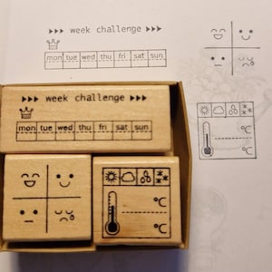 Day Planner Stamp Set Weather Stamp Weekly Planner Stamps - Etsy