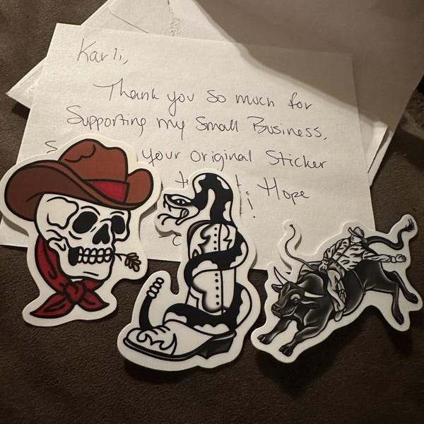 Cowboy Sticker Pack, Western Decals, Cowboy, Rodeo Stickers, 5 Pack - Etsy