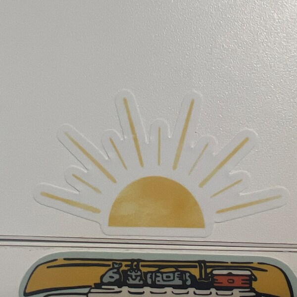 Happy Vintage Boho Sun Sticker | Waterbottle Notebook & Laptop Sticker ...
