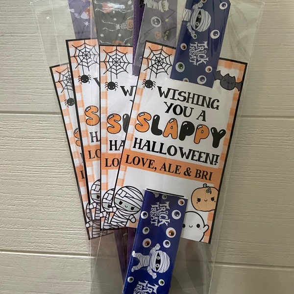 Halloween Slap Bracelet Class Gift, Printable, Preschool Gift ...