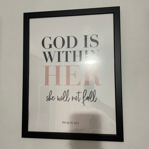 God is in Control Art Print | Christian Wall Decor | Modern Christian ...