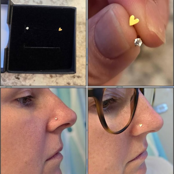 20G/18G/16G Tiny Threadless Push Pin Labret Stud, 1.5mm~3mm Gold Labret ...