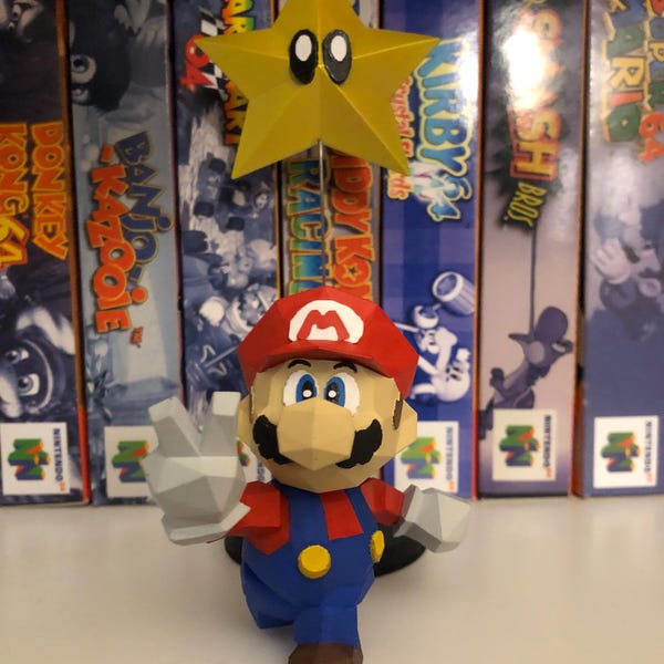 SUPER MARIO 64 I 01 Mario (G) Figure (mid Size) [SM64] (1996) - Etsy