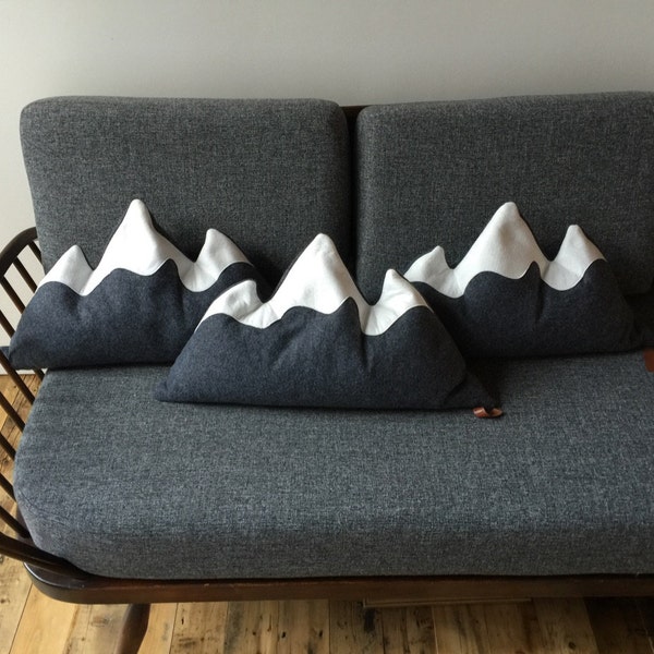 Triglav Mountain Cushion • Mountain Pillow • Organic Spelt Husks ...