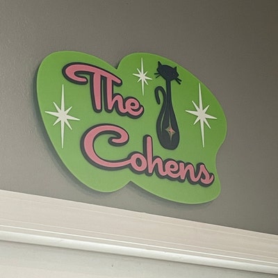 MCM Custom Name Sign Custom House Sign Last Name Acrylic House Sign Mid ...