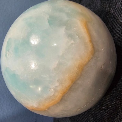 Caribbean Calcite Sphere cute Real Crystal Sphere caribbean Sphere ...