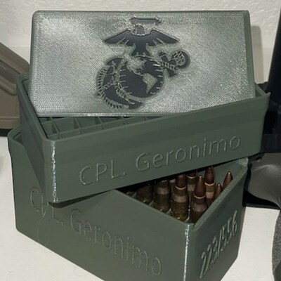 3d Printed Ammo Box, 9mm, 22lr, 5.56, 223, 45 Acp, 357 Magnum, 38 ...