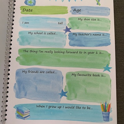 School Memory Book My First Day at School Starting School Gift School ...