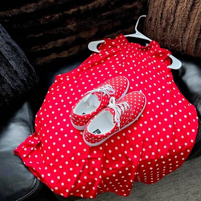 Solid Bright Red Canvas Shoes Women, Hot Neon Red Casual Lace-up Shoes ...