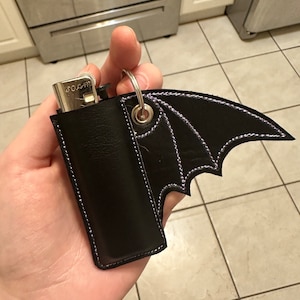 Bat Crazy Vegan Vinyl Faux Leather Black Demon Wing Lighter - Etsy
