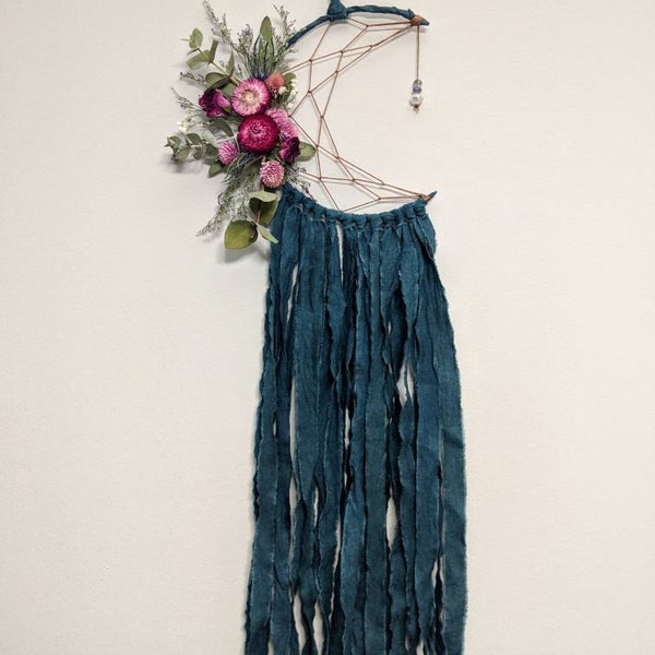 DIY Moon Dream Catcher Kit Make Your Own Dreamcatcher Deep Teal - Etsy