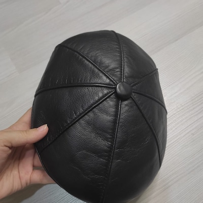 MILKY BROWN 8 Panels Leather Newsboy Cap Peaky Blinders Hat Baker Boy ...