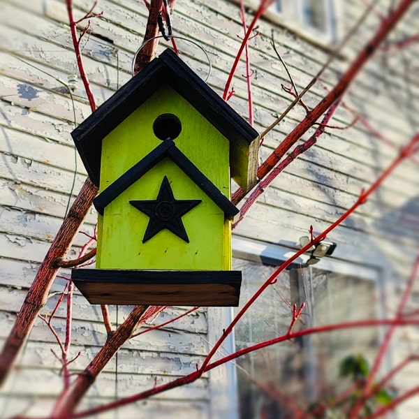 Primitive Birdhouse Rustic Cedar Fully Functional Songbirds - Etsy