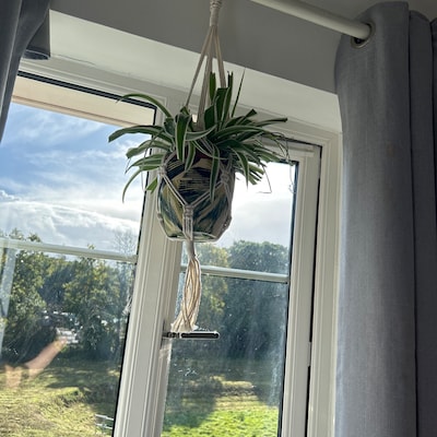 Macrame Ceiling Plant Hanger Indoor, Hanging Wall Planter, Macrame Wall ...