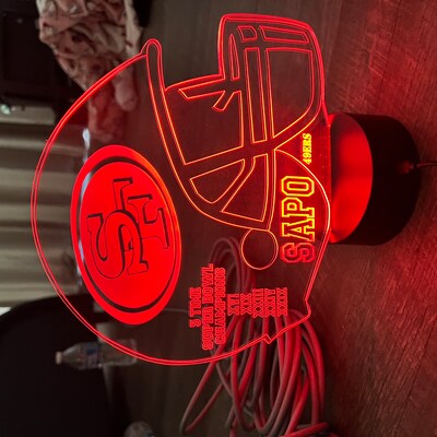 San Francisco 49ers, LED Football Sports Fan Lamp, Custom Made Night ...