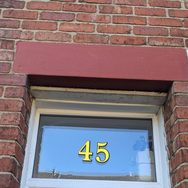 Gold Leaf Style Transom Fanlight Window Front Door Number, Handcrafted ...