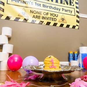 Quarantine First Birthday Vinyl Banner Sign Free - Etsy