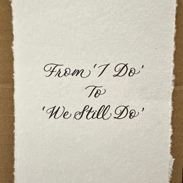 Custom Calligraphy Print on Cotton Paper, Brush Lettering Wall Art ...