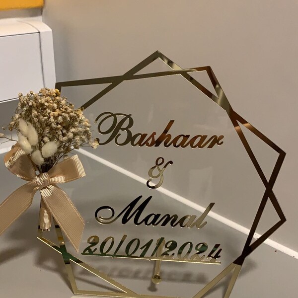 Personalized Nikkah Ring Plate and Sign, Nikkah Ring Tray, Nikkah Ring ...