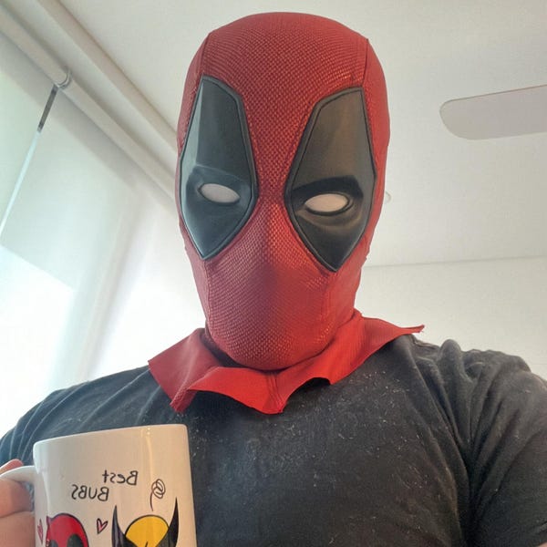 Deadpool 3 Style Halfshell Costume Cosplay Mask With Screen Printed ...