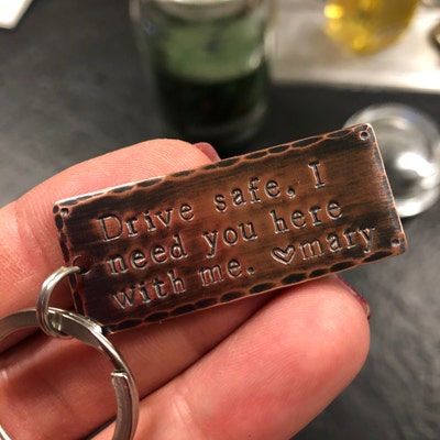 Copper Drive Safe Key Chain for New Driver - Etsy