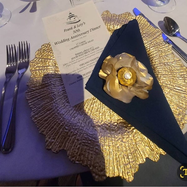 Camelia Wedding Gold Color Flower Wrapper for Holding Chocolate ...