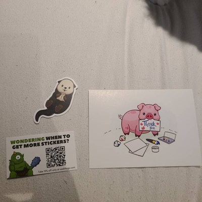 Sea Otter Sticker Cute Wild Animal Stickers Waterproof, Vinyl and ...