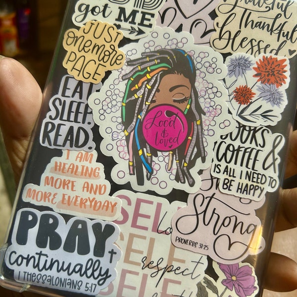 Inspo Sticker Pack Black Girl Planner Stickers Black Woman Handmade ...