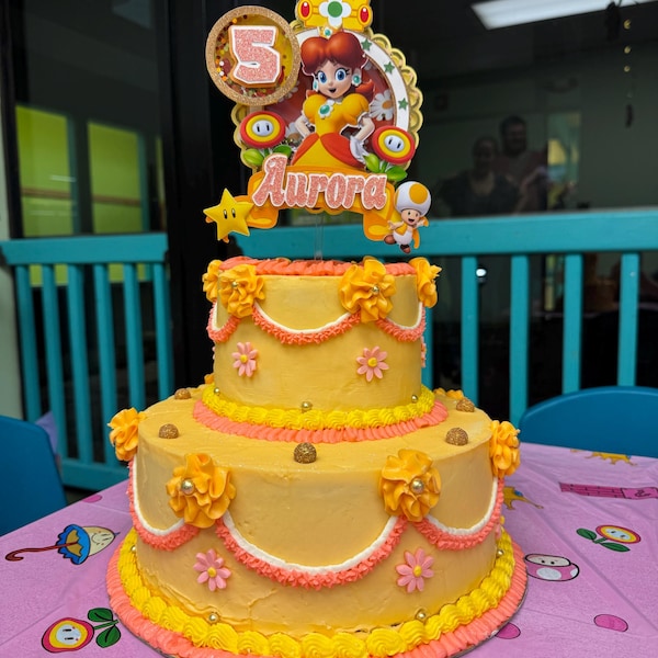 Princess Daisy Cake Topper - Etsy