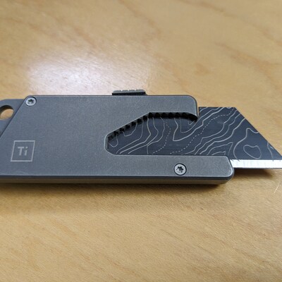 Exceed Designs TIRANT RAZOR V3 jet-black PVD 6al-4v Titanium Utility ...