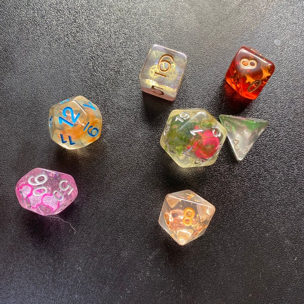 Polymorph Mystery Dice Set 7pcs D&D Pathfinder Call of Cthulhu Tabletop ...