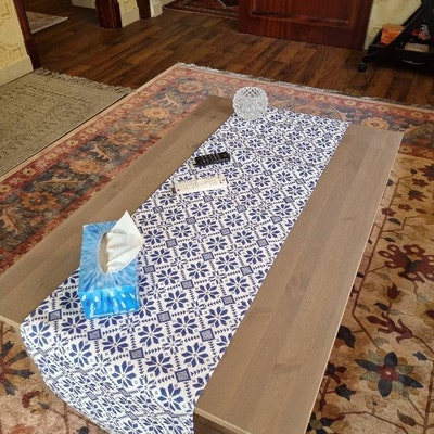 Palestine Tatreez Printed Embroidery Henna Table Runner cotton, Poly ...