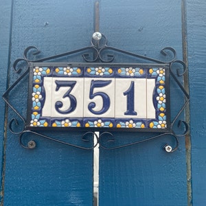 11cm X 5.4cm Ceramic Malaga Designed Spanish House Number | Etsy UK