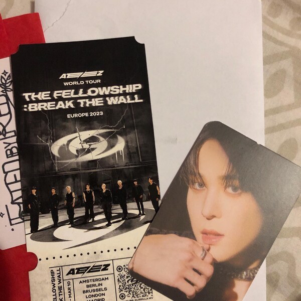 ATEEZ Break the Wall TOUR Merch TICKET Atiny Kpop Gift World Tour ...