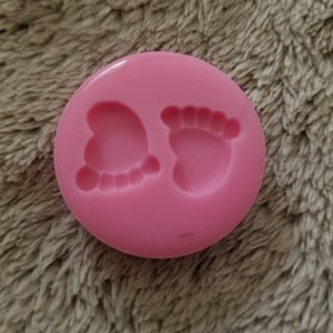 TINY Baby Feet Flexible Mini Mold/mould 12mm for Crafts, Jewelry ...