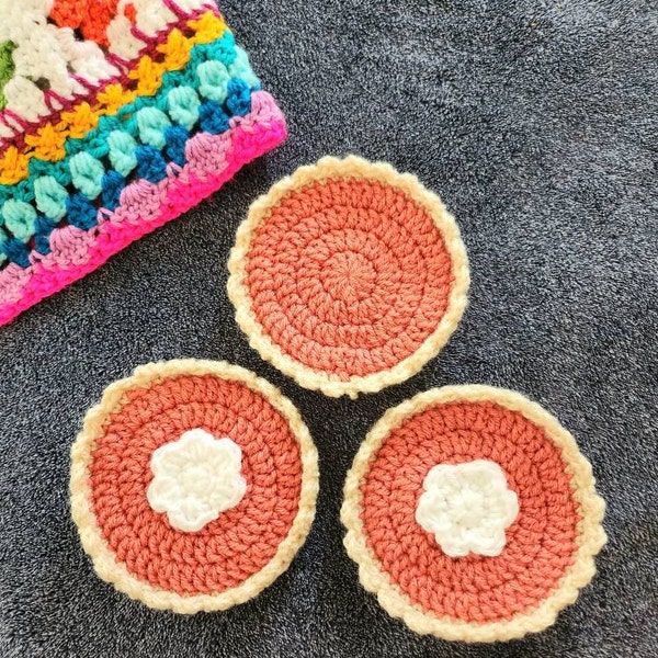 Decorative Cutie Pie Coaster Crochet Pattern | Pumpkin Pie Coaster ...