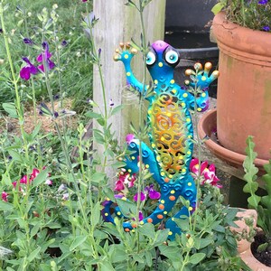 Unique Whimsical Garden Sculpture 14pcs/ Ceramic Floral Art - Etsy