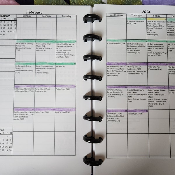 25-26 Catholic Planner - Homeschool Layout - Discs, Liturgical Calendar ...