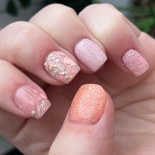 Peaches ‘n’ Cream Bundle- Dip Powder, Dip Powder for Nails, Nail Dip ...