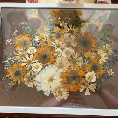 11x14 Custom Floral Shadow Box Wedding Flower Shadow Box - Etsy