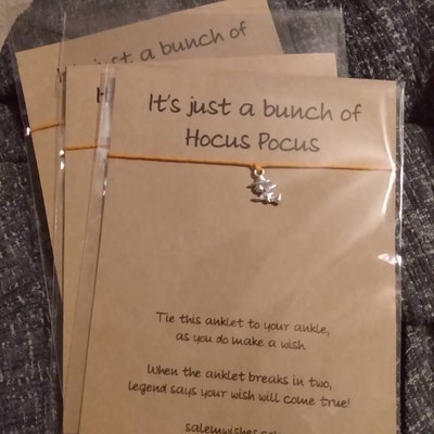 Hocus Pocus, Just a Little Hocus Pocus, Halloween Wish Bracelet, Hocus ...