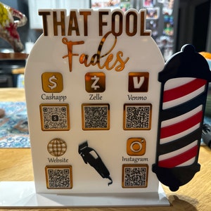 Six QR Code Custom Sign, Shaved Ice, Snow Cones, Mobile Truck, Vendor ...