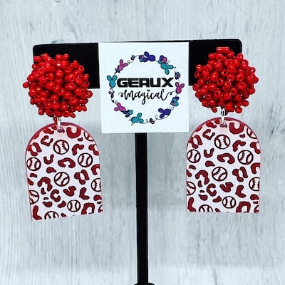 Baseball Earring Bundle, Laser Cut Earring File, Earring SVG, Jersey ...