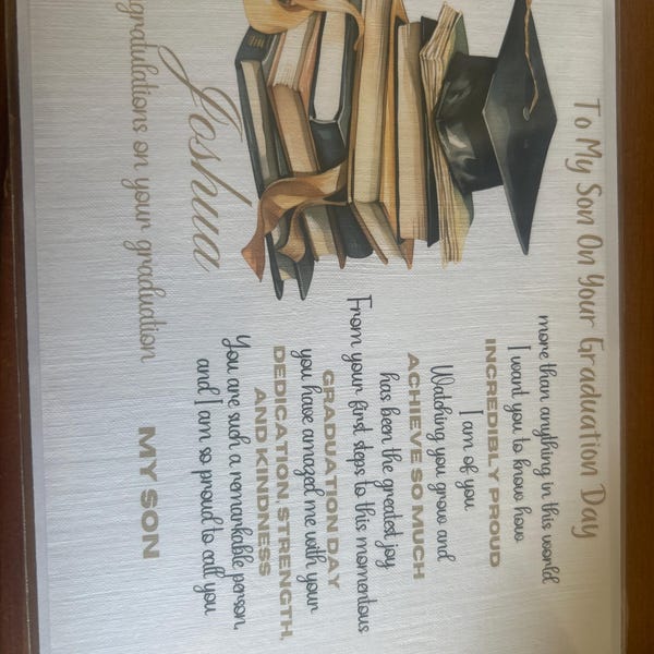 Personalised Son Graduation Card for Him Personalised Graduation Gift ...