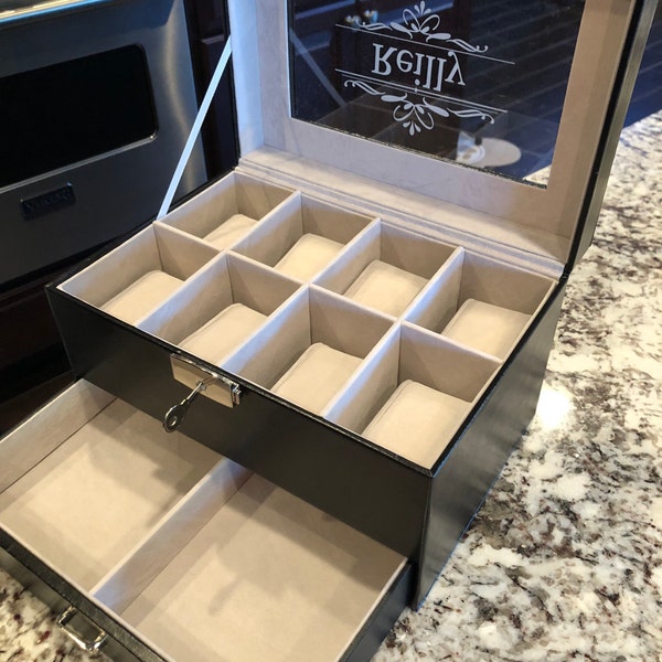 Watch Box Personalized With Jewelry Drawer, Keepsake Box, Christmas ...